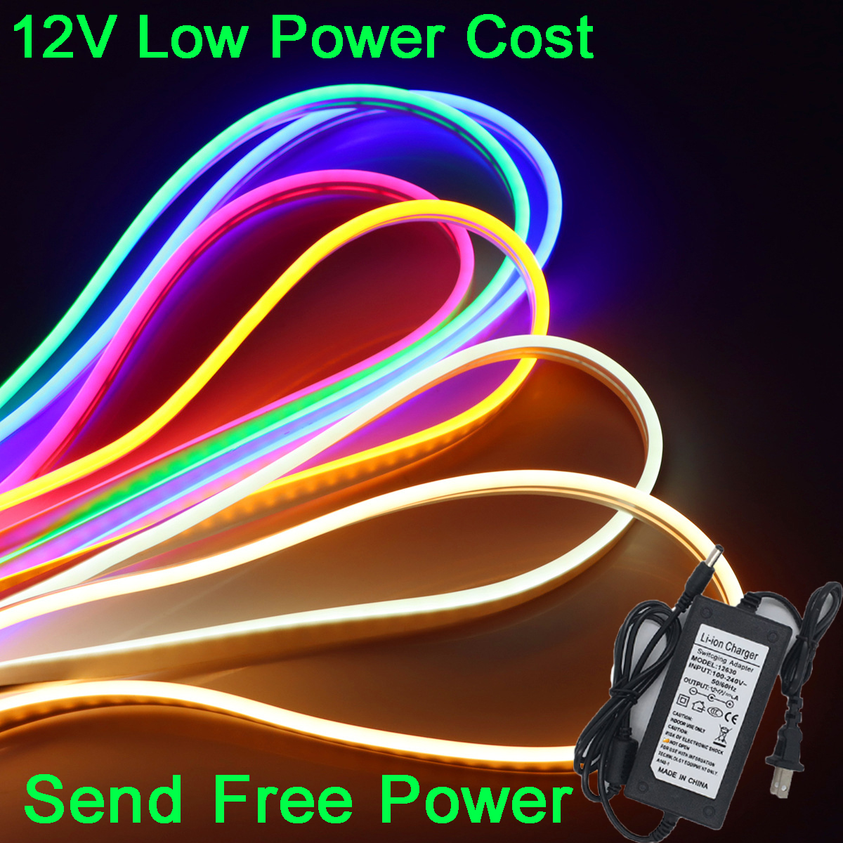 LED Strip Light 5 Meters 12V Neon Lights colorful Silicone Waterproof ...