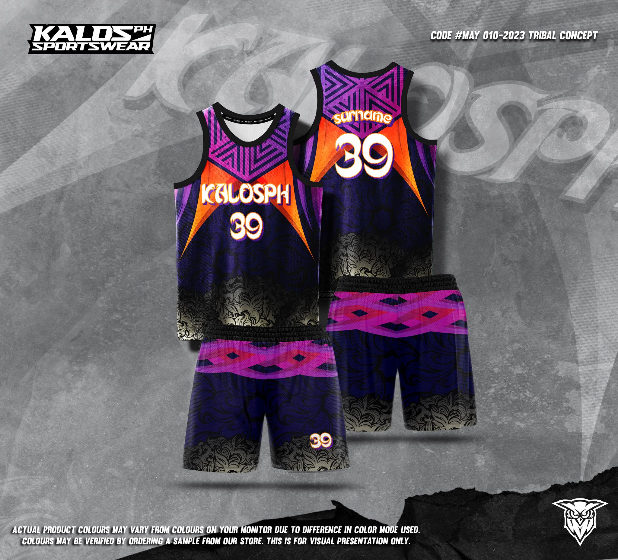 KALOSph BASKETBALL JERSEY SET CODE # MAY 010-2023 TRIBAL CONCEPT ...