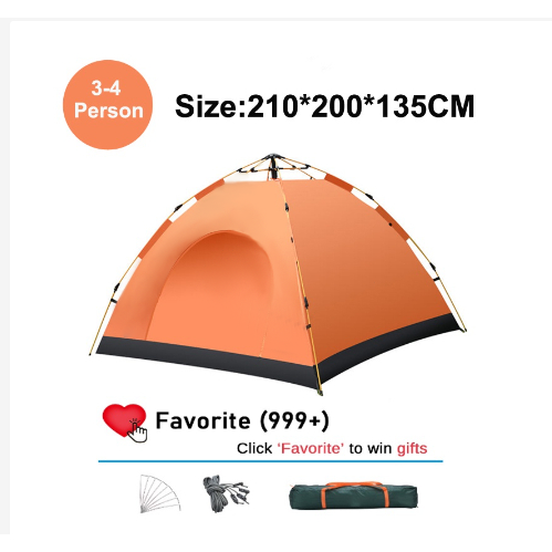 COD Tent 4-5 Persons Pop up Waterproof Automatic Tent Outdoor Foldable ...