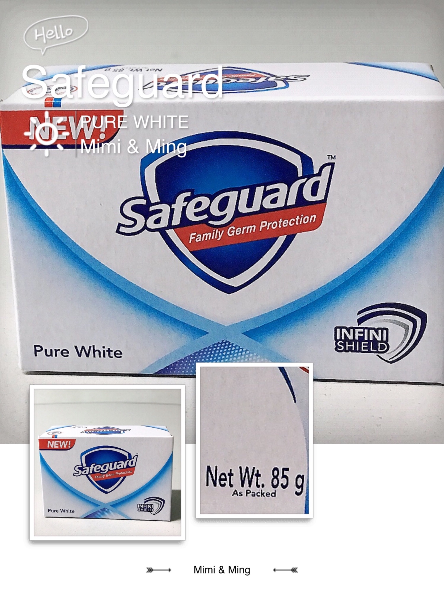 Safeguard Soap Family Germ Protection Purewhite . Net Weight: 85g ...