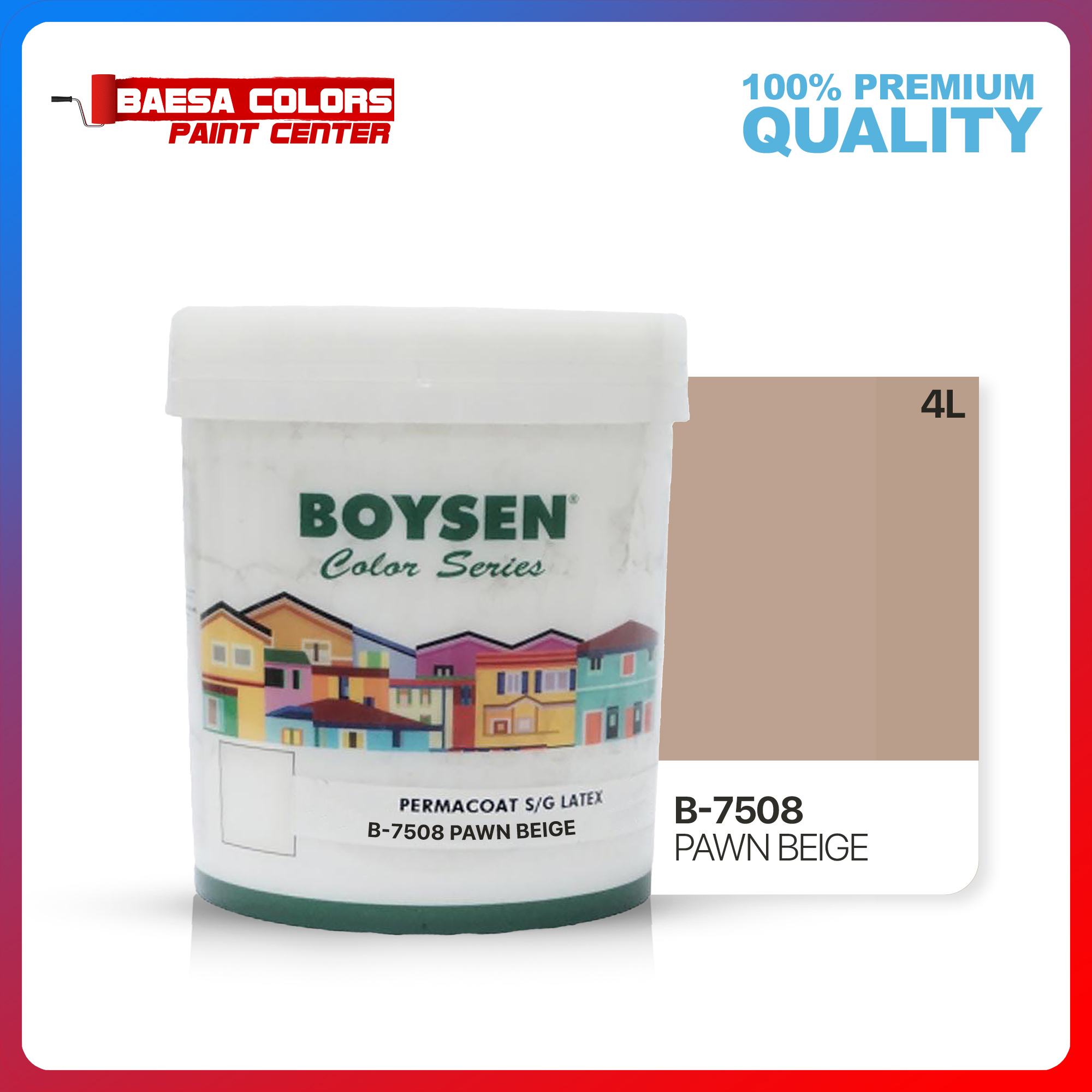 BOYSEN B-7508 PAWN BEIGE SEMI GLOSS LATEX 4L | Lazada PH