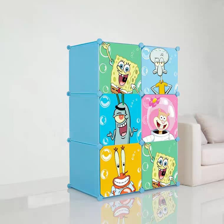 COD SPONGEBOB 6 CUBES DIY STORAGE CABINET WARDROBE SPACE SAVER ...