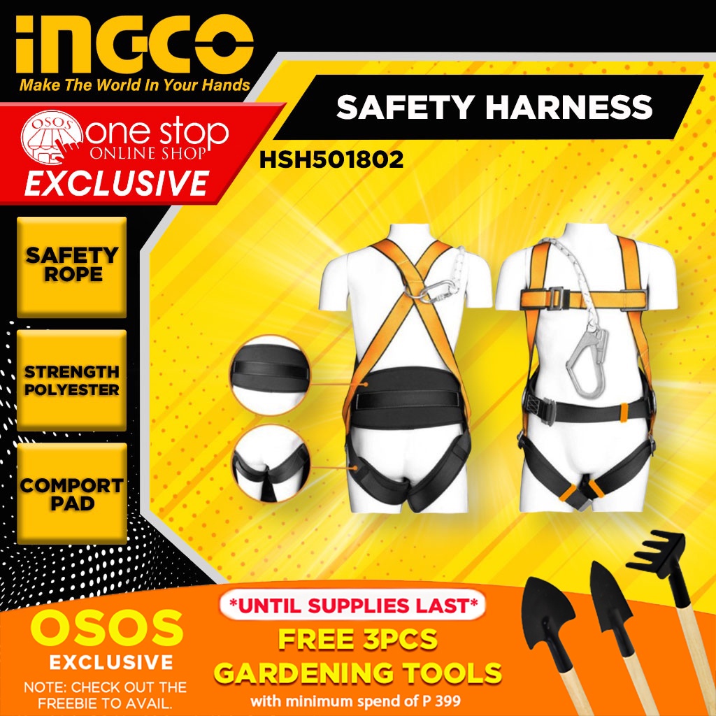 Ingco Original High Strength Safety Harness HSH501802 •OSOS• | Lazada PH
