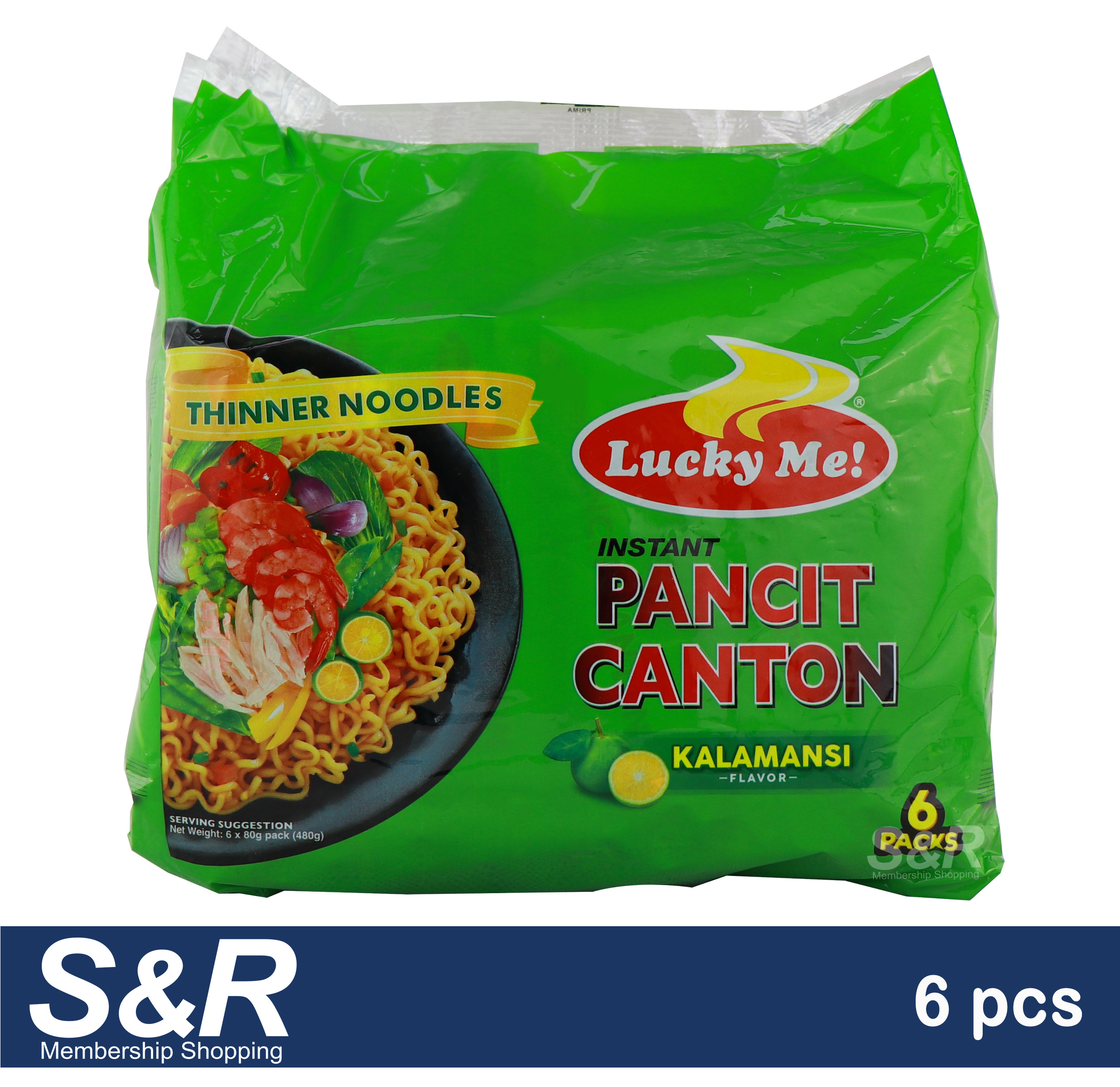 Lucky Me! Instant Pancit Canton Kalamansi Flavor 6pcs | Lazada PH