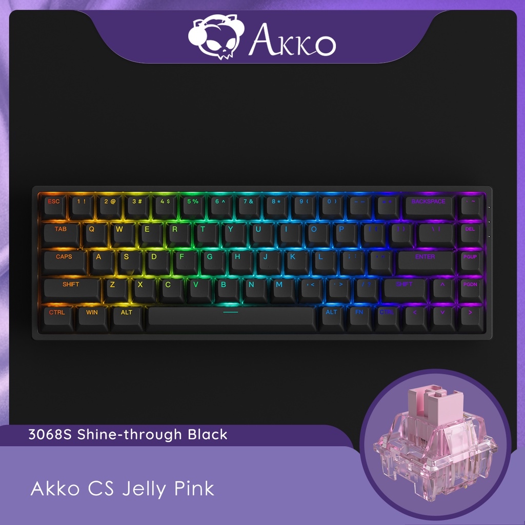 ☃ ﺴ Akko RGB LED Mechanical Keyboard 82-Key with Knob for Laptop 5075S ...