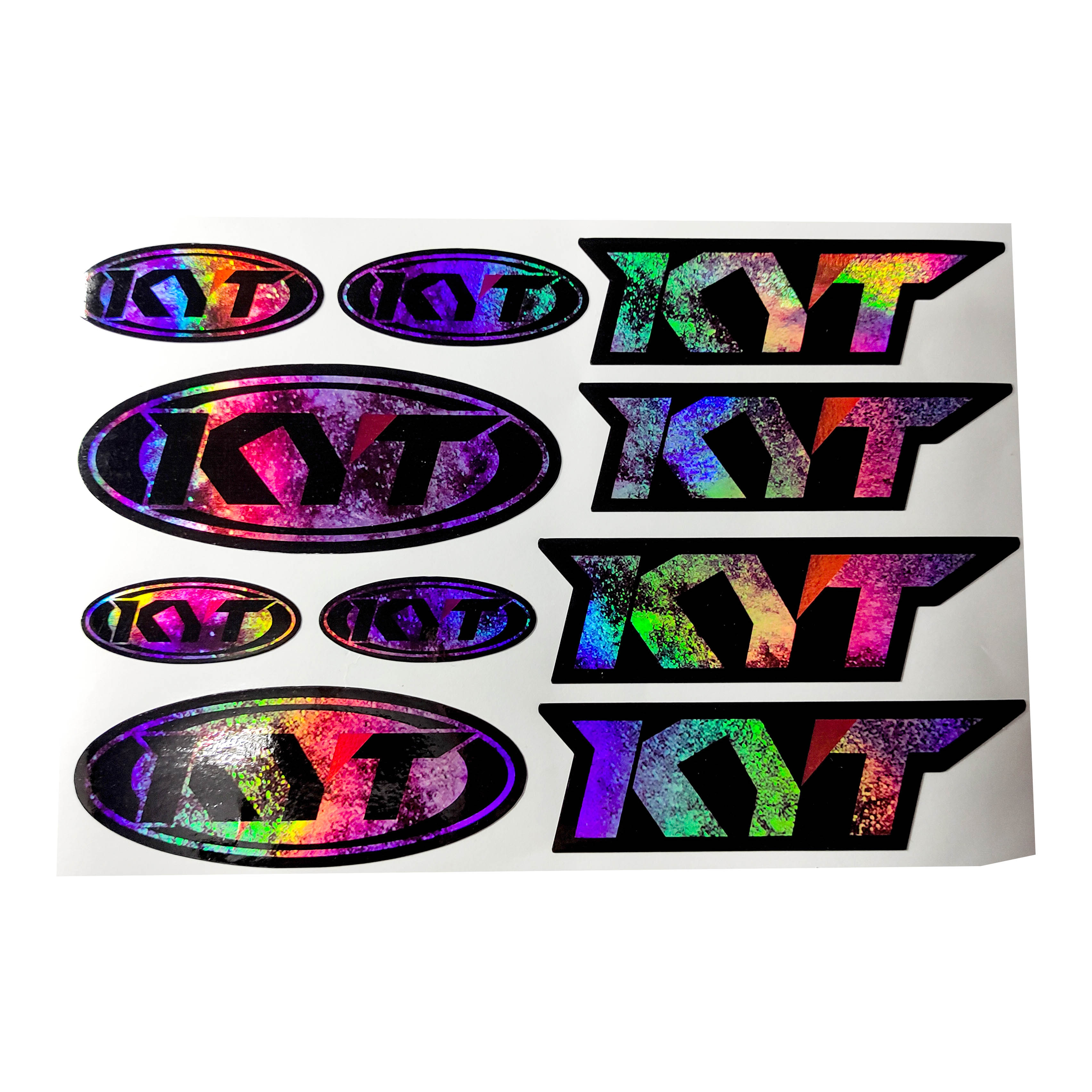 KYT Helmet Stickers Hologram Side Decals Set NF-R and Vendetta fit to ...