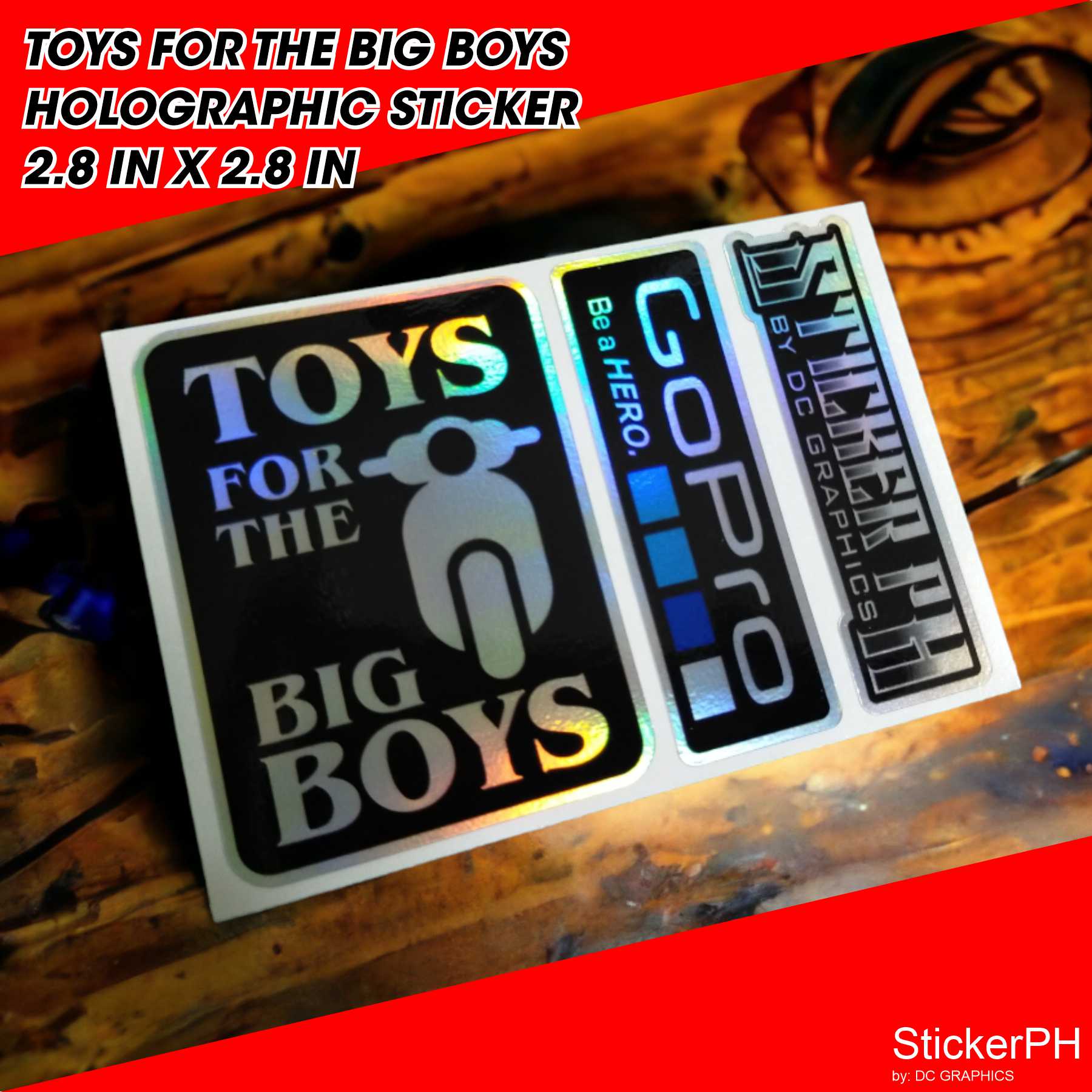 TOYS FOR THE BIG BOYS HOLOGRAPHIC STICKER FOR SCOOTER | Lazada PH