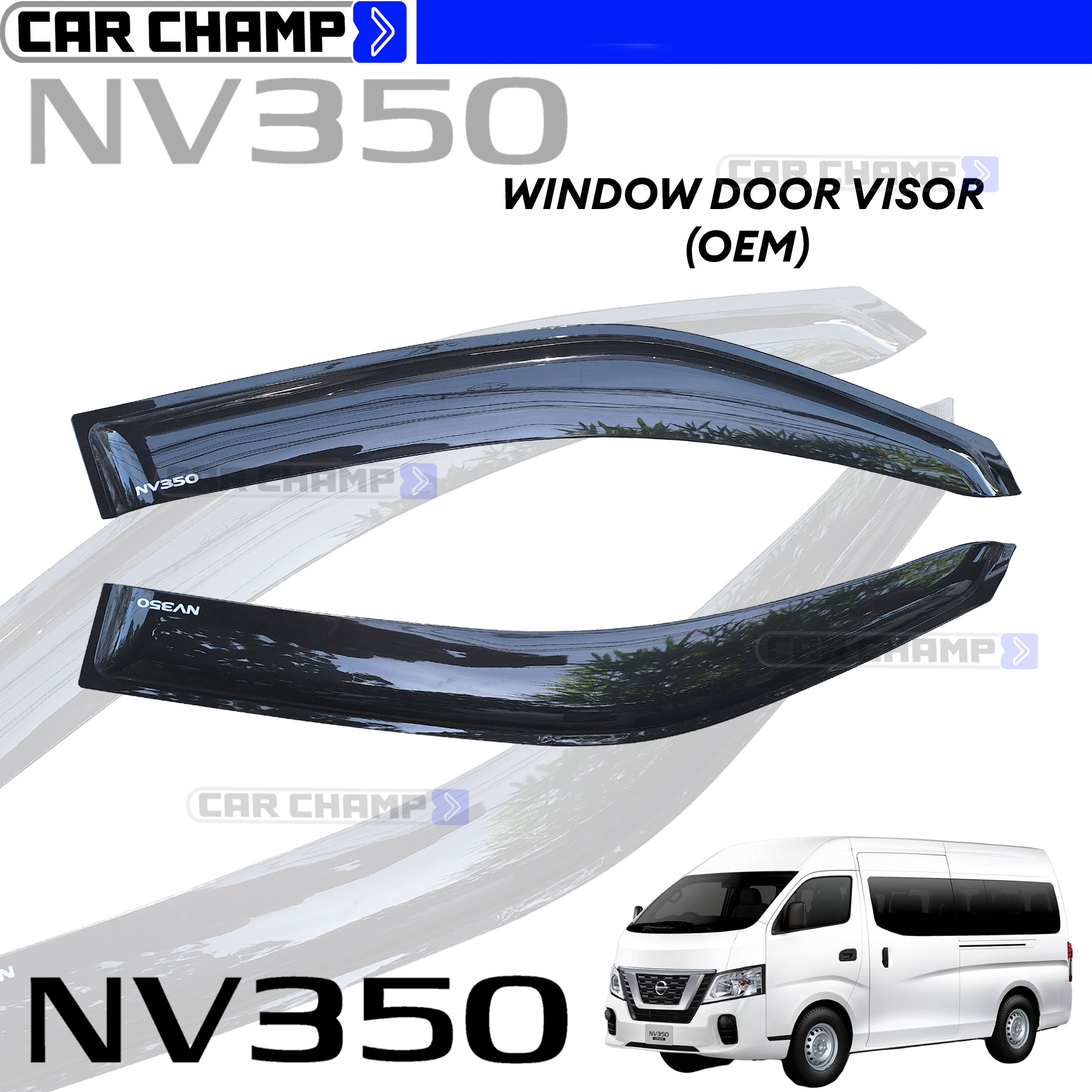 Nissan NV350 2014 to 2024 OEM / INJECTION TYPE Window Door Visor ...
