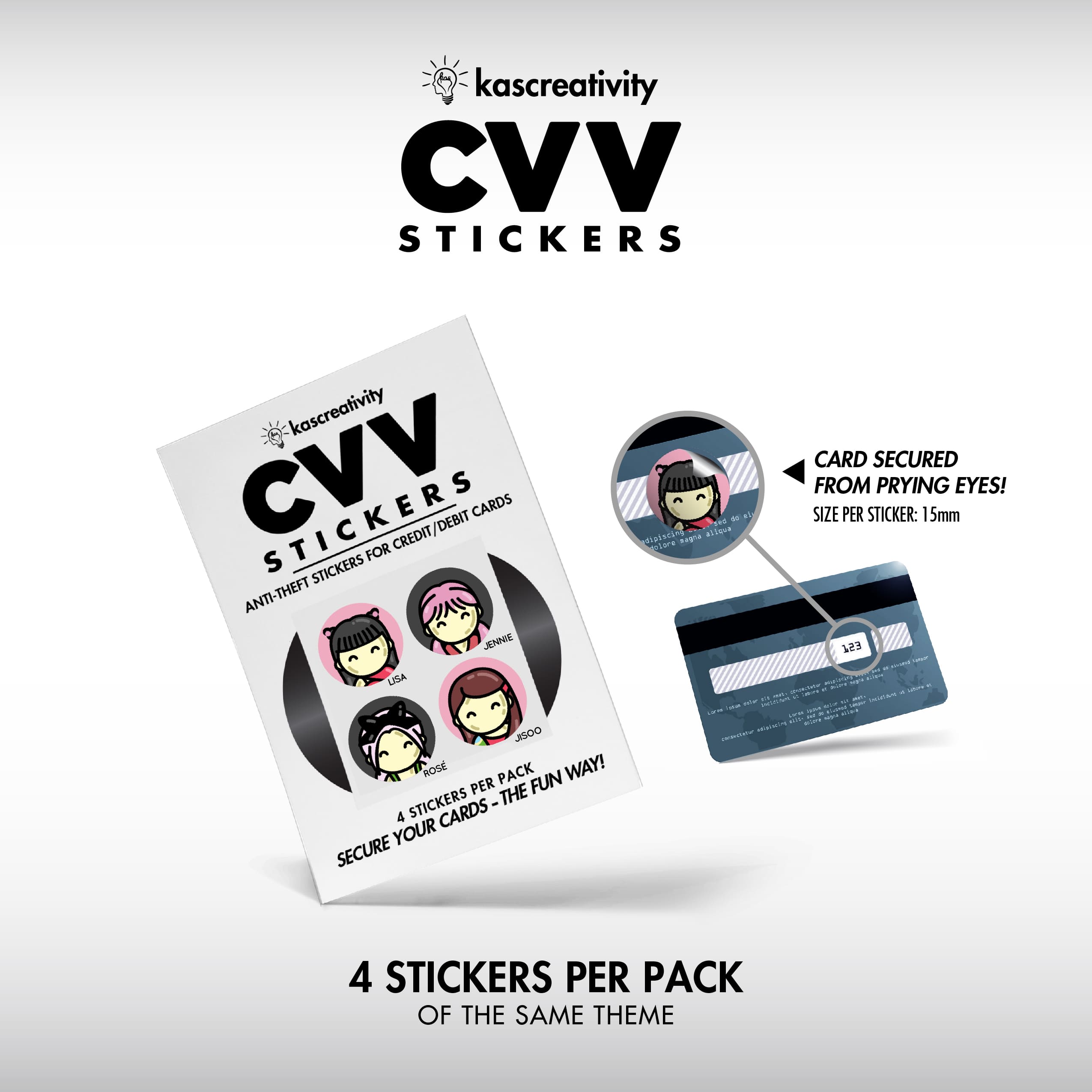 K-pop CVV STICKERS (Anti-Theft Stickers for ATM/Credit Cards) | Lazada PH
