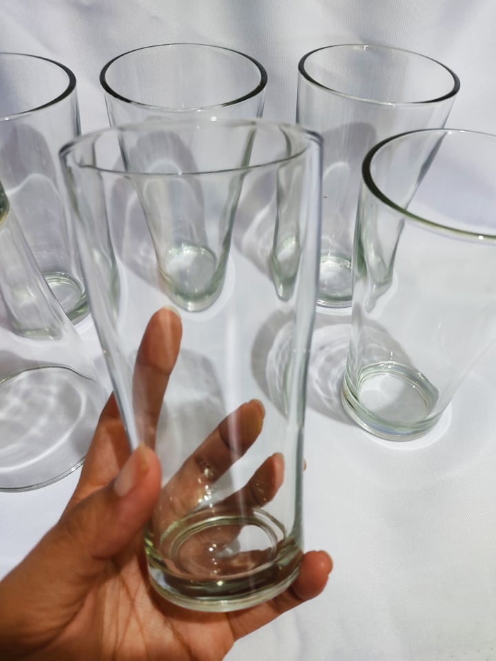6 PCS CLEAR GM22 BASO 12oz DRINKING GLASS JUICE WATER GLASSWARE | Lazada PH
