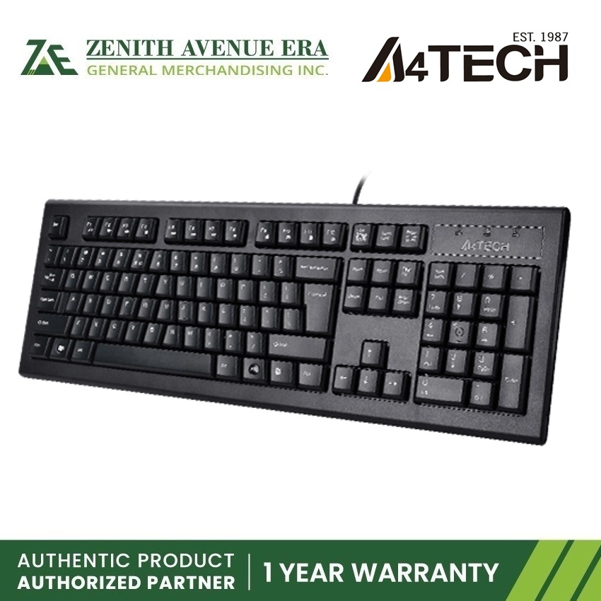 A4Tech KRS-85 Comfortable A-Shape USB Black | Traditional Keyboard ...