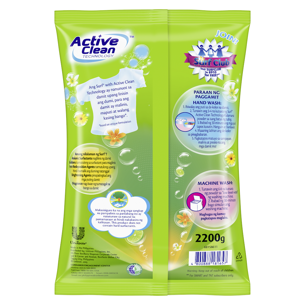 Surf Kalamansi Laundry Powder Detergent 2.2kg Pouch 4x The New | Lazada PH