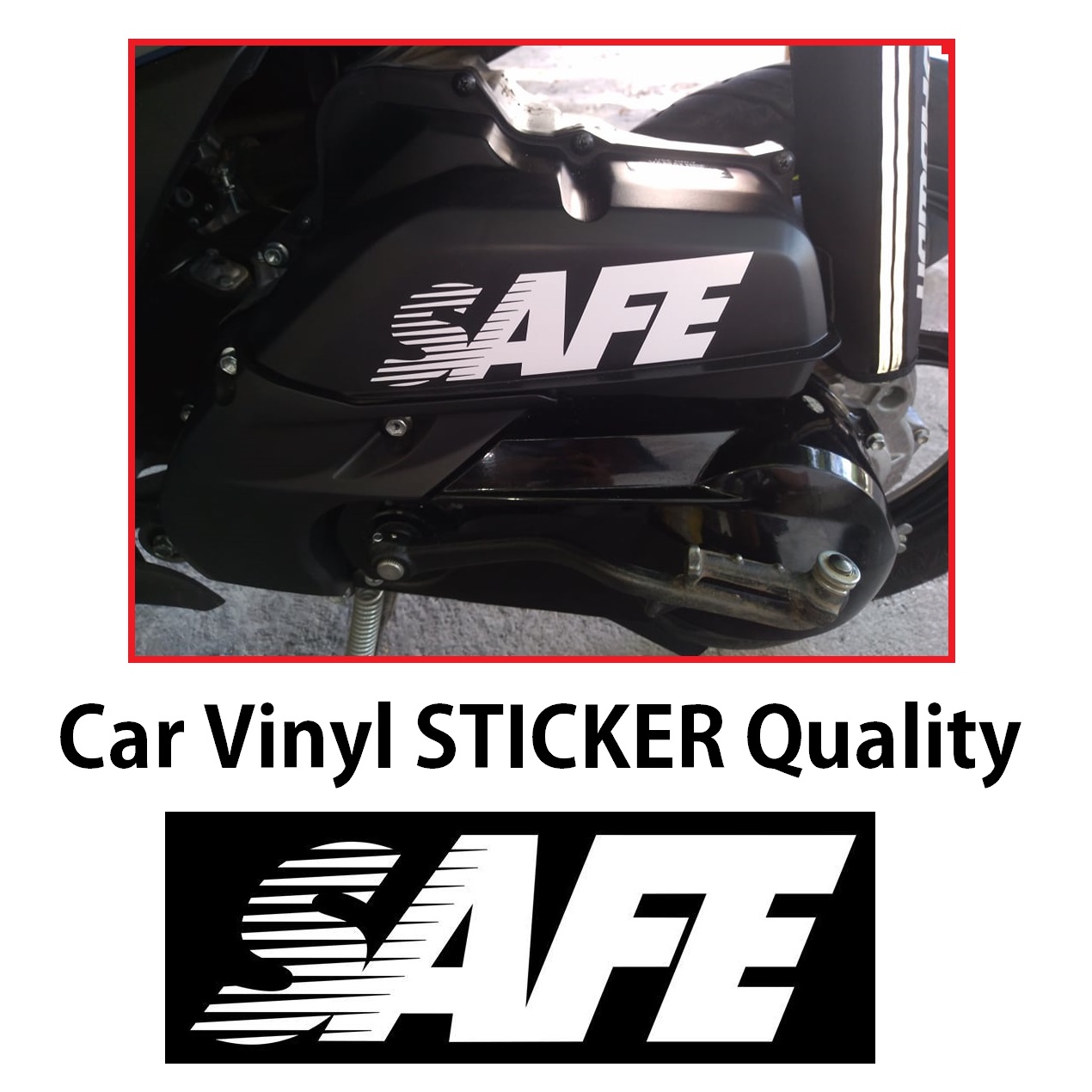 SAFE Sticker Decal for Home Motorcycle and Cars Decals 8x2.4 inches ...