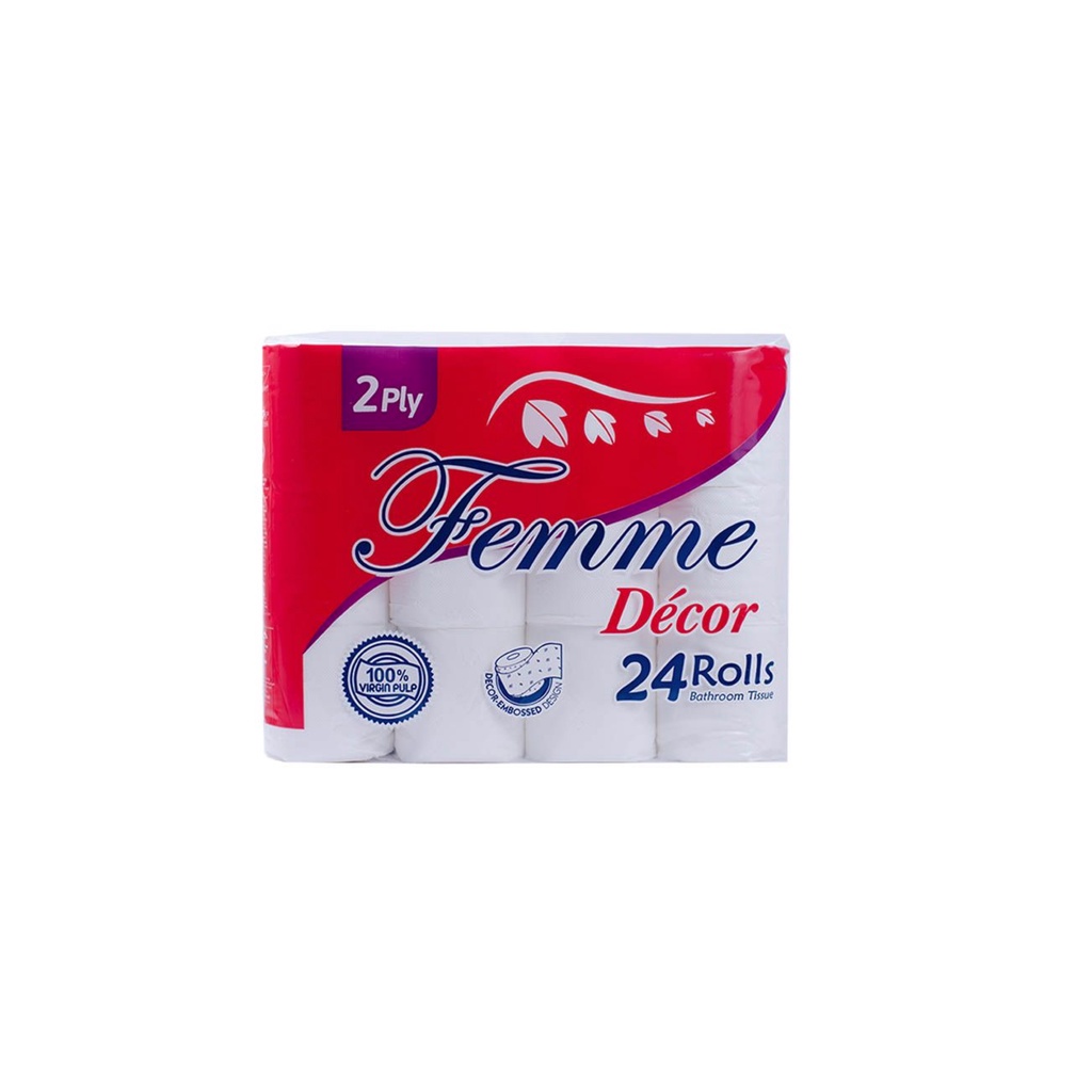 FEMME DECOR BATHROOM TISSUE 2PLY / 24 ROLLS | Lazada PH