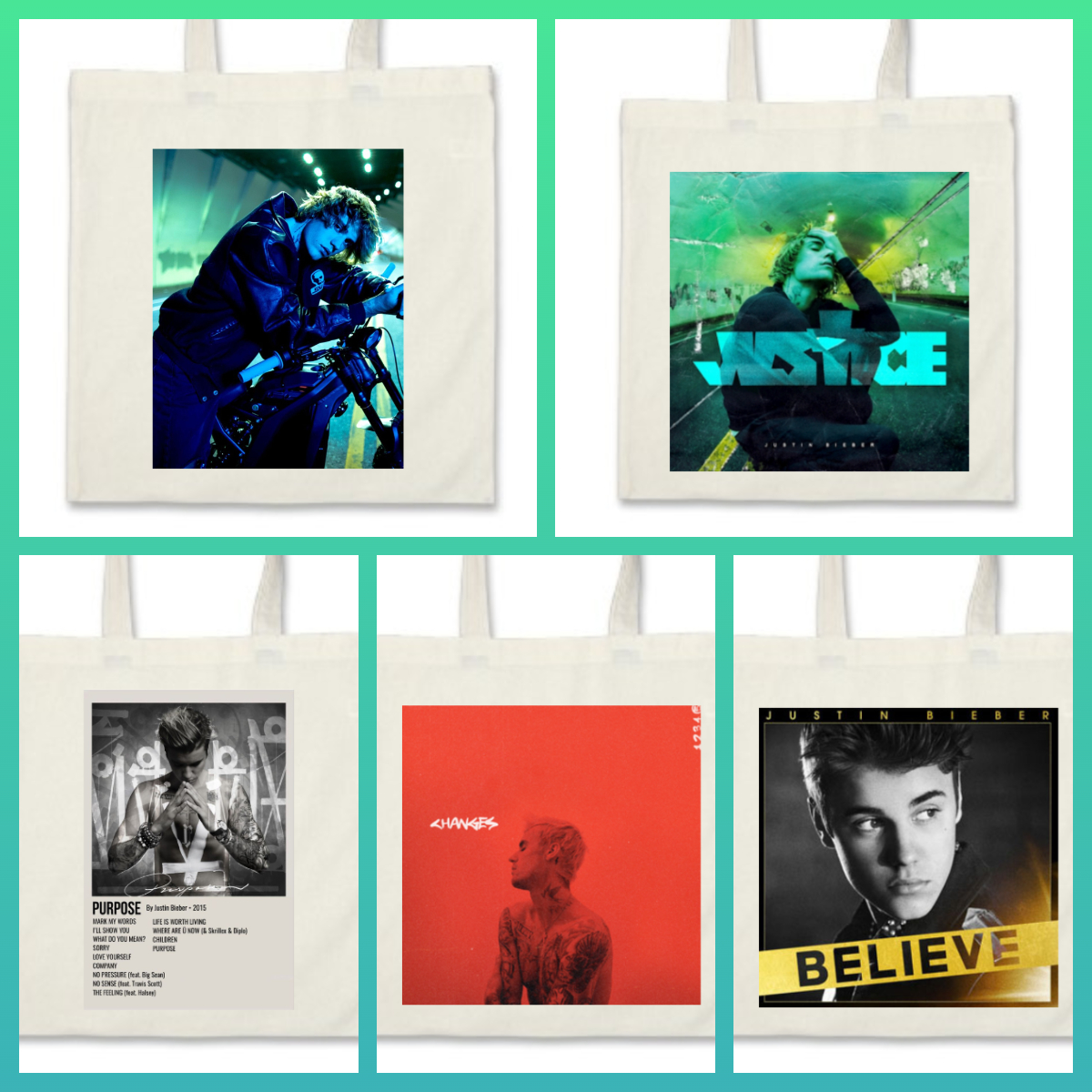 Backpack Justin Bieber Album Cover