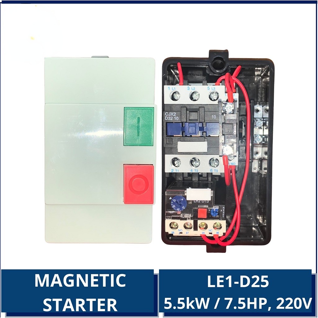 Magnetic Starter 3HP to 20HP, LE1-D Series DOL Starter | Lazada