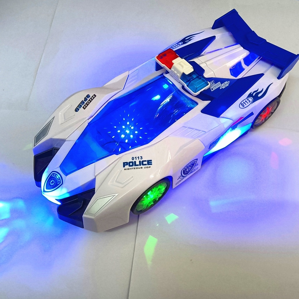 Electric Universal Deformation police car transformed robot toy for ...