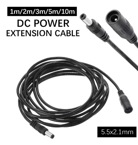 12V DC Power Supply Wire Extension Cable 5.5mm*2.1mm Male Female Power ...