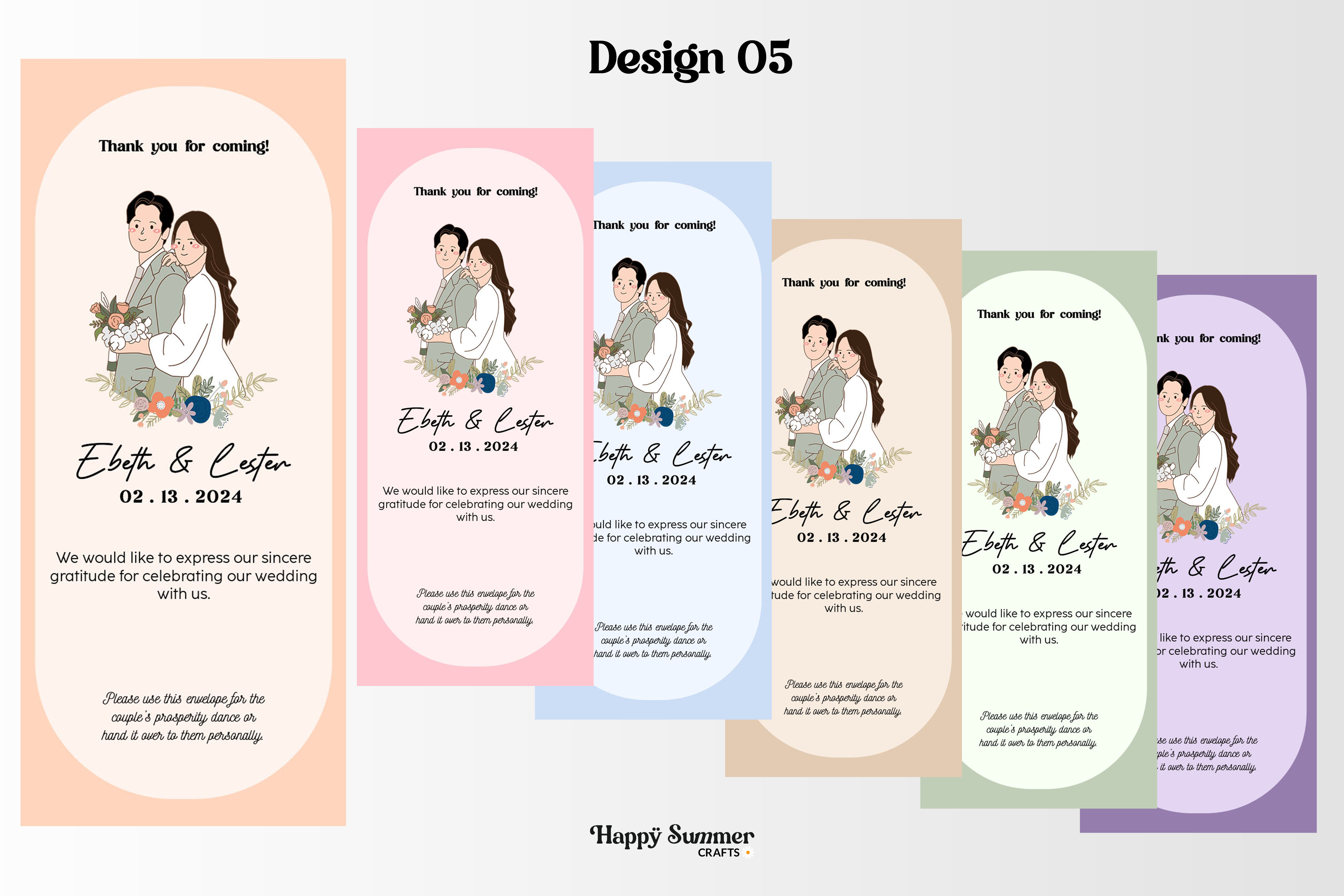 Customized Wedding Money Envelope Angpao / Ampao for guests sold per ...