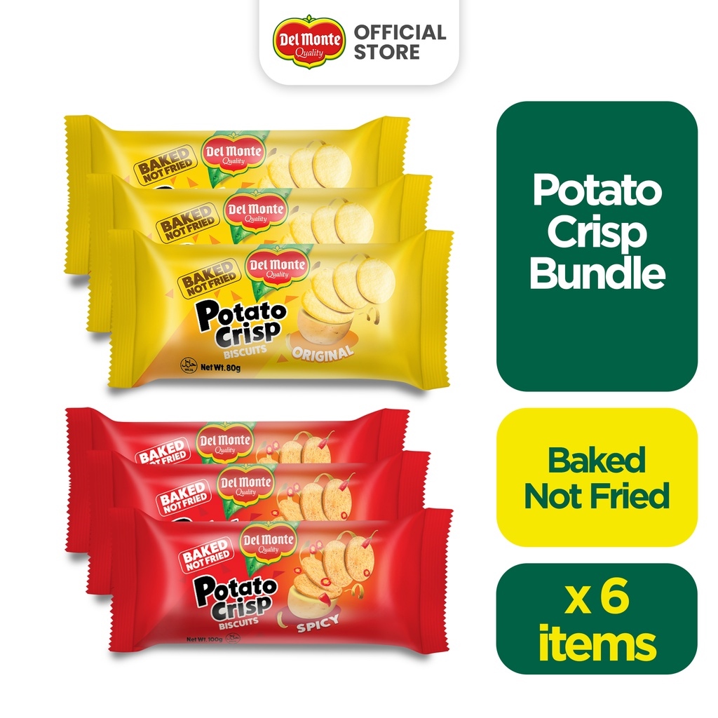 DEL MONTE Potato Crisp Flavor - Baked Not Fried! x 6 Items | Lazada PH