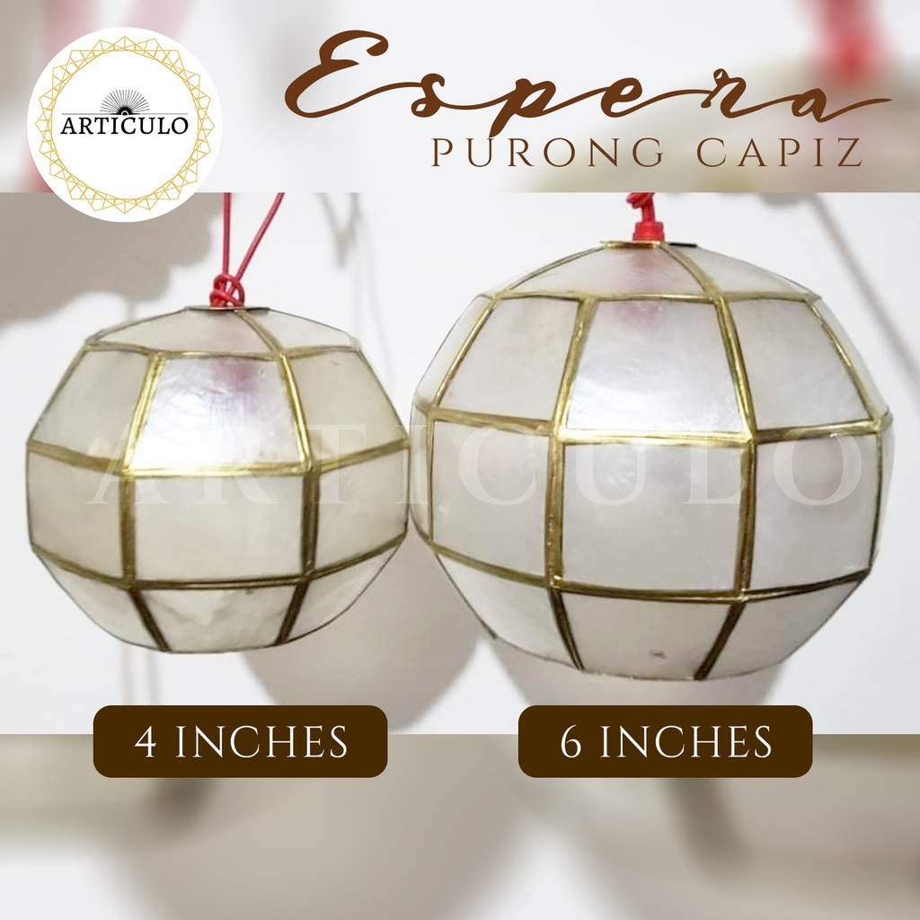 The new 2022 ARTICULO - capiz lights 6 inch ESPERA ( 10pcs ) capiz ...