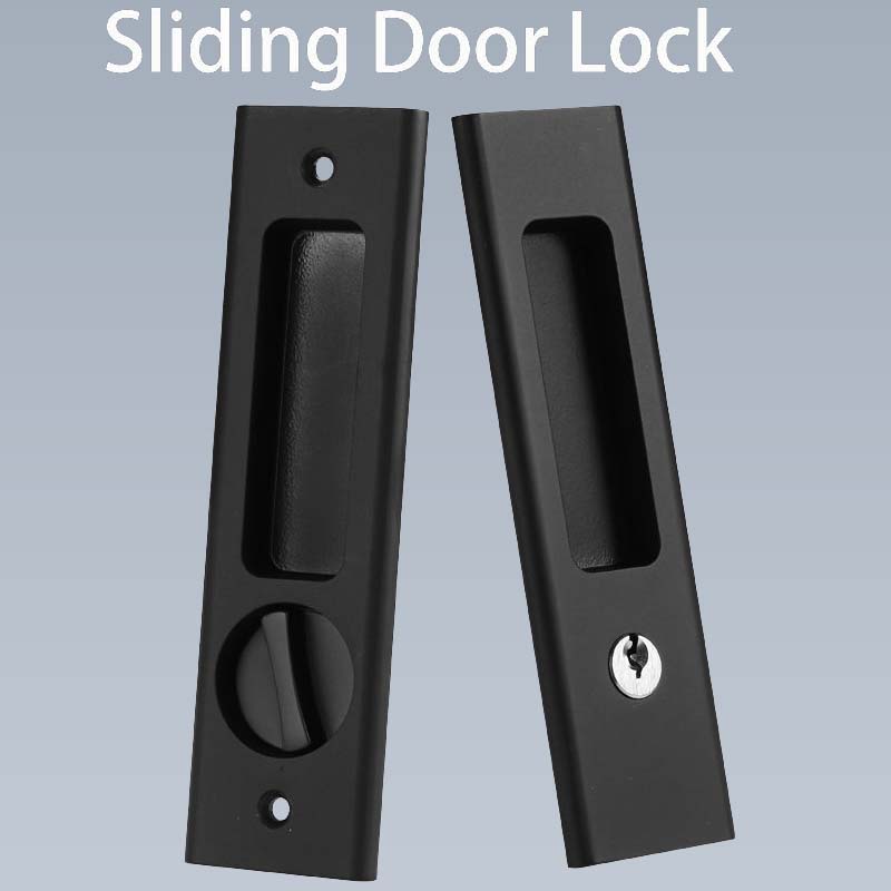 Black Sliding Door Lock With Key Sliding Door Lock With Flush Recessed ...
