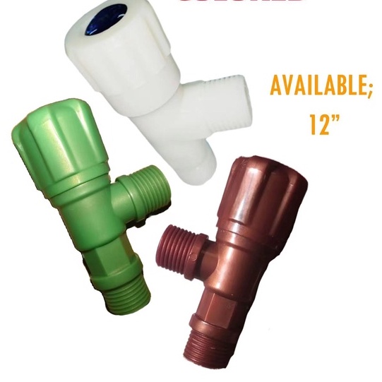 PVC Plastic Angle Valve 1/2" COLORED | Lazada PH