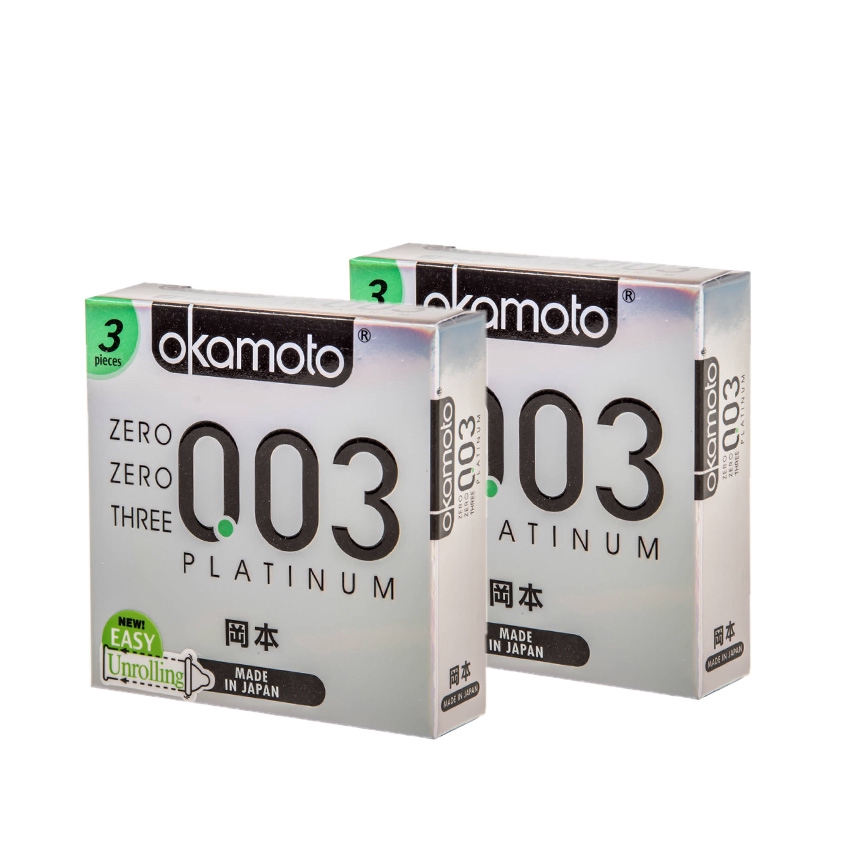 【Local Stock】 Okamoto 003 Platinum 2 boxes of 3s Peak Performance ...