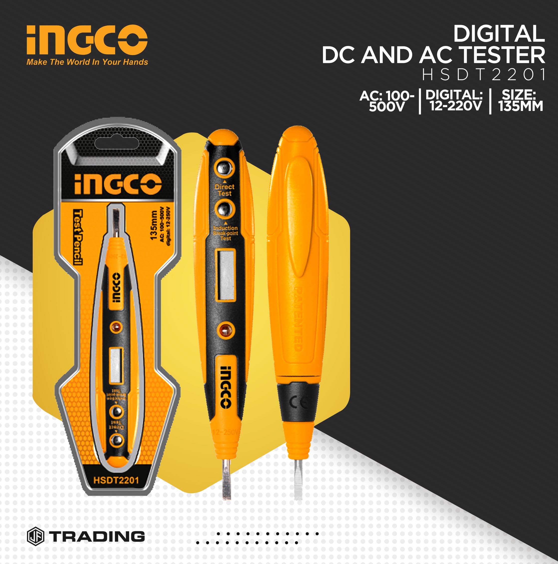 INGCO ORIGINAL Digital DC and AC Tester Pencil HSDT2201 | Lazada PH