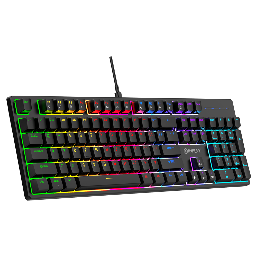 Inplay 104 Keys Mechanical Keyboard Hot Swappable Red Switch With RGB ...