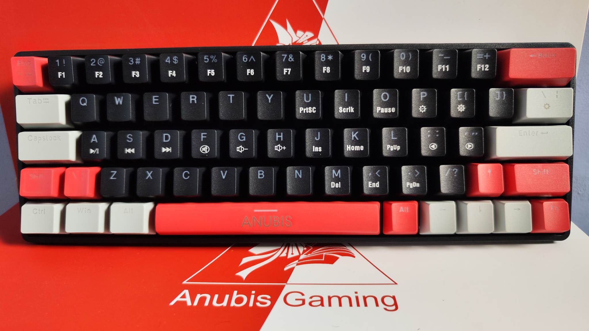 RGB Hotswappable Mechanical Keyboard 64 Keys Backlit Red Blue Cherry Switch Gaming Keyboard ...