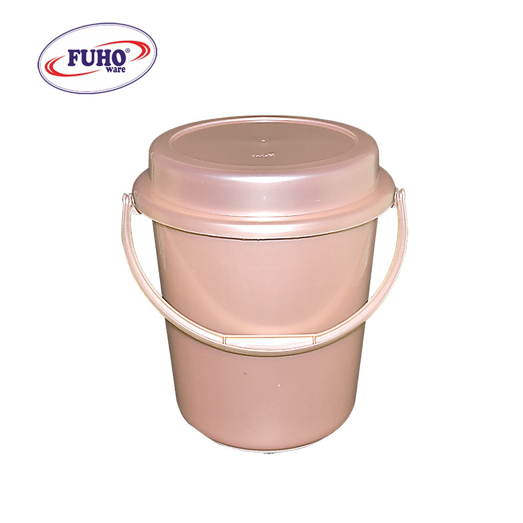 ♖FUHO 6gal (24L) Pail With Cover Plastic Handle (Container, Bucket ...