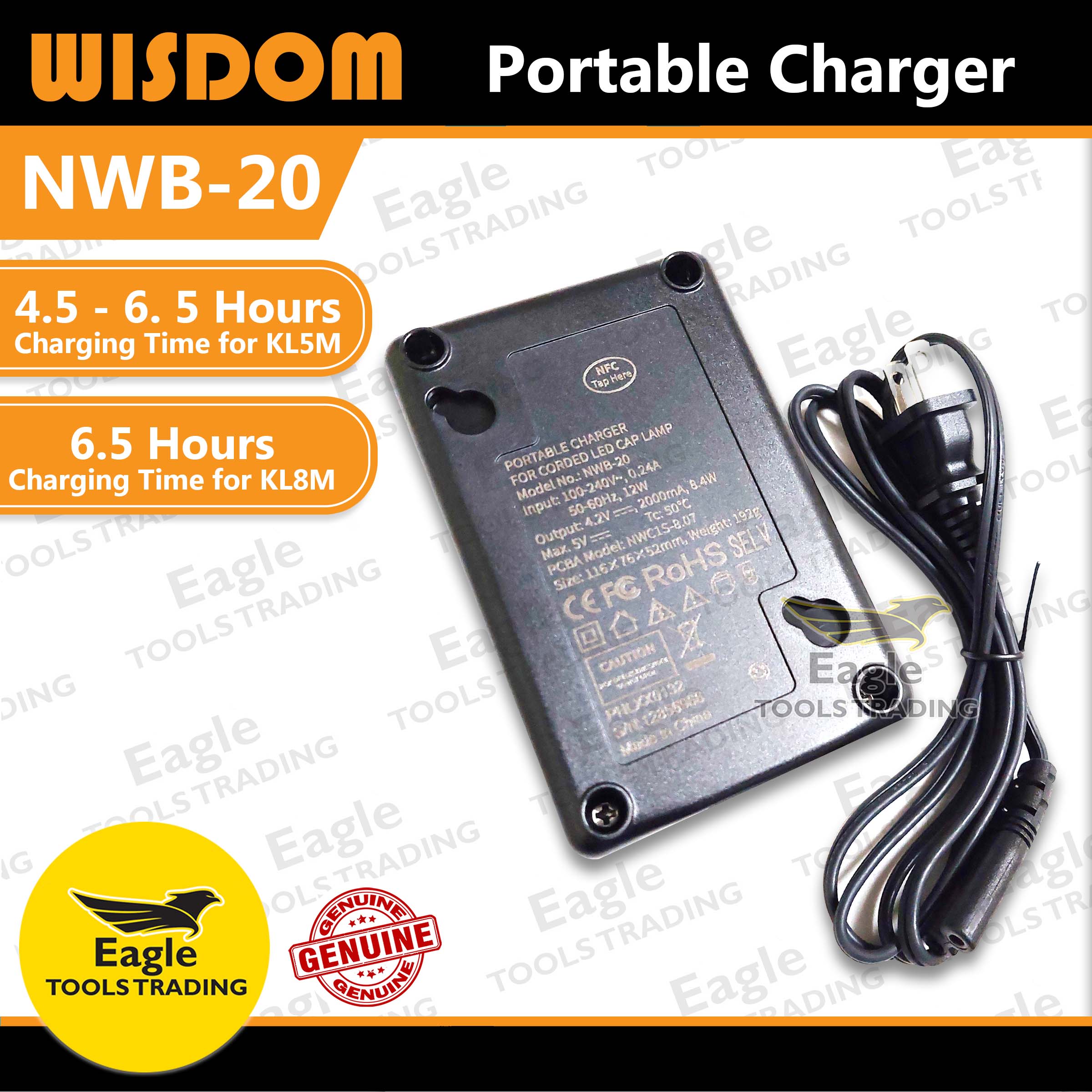 Wisdom Genuine NWB-20 Portable Charger for KL8M & KL5M | High ...