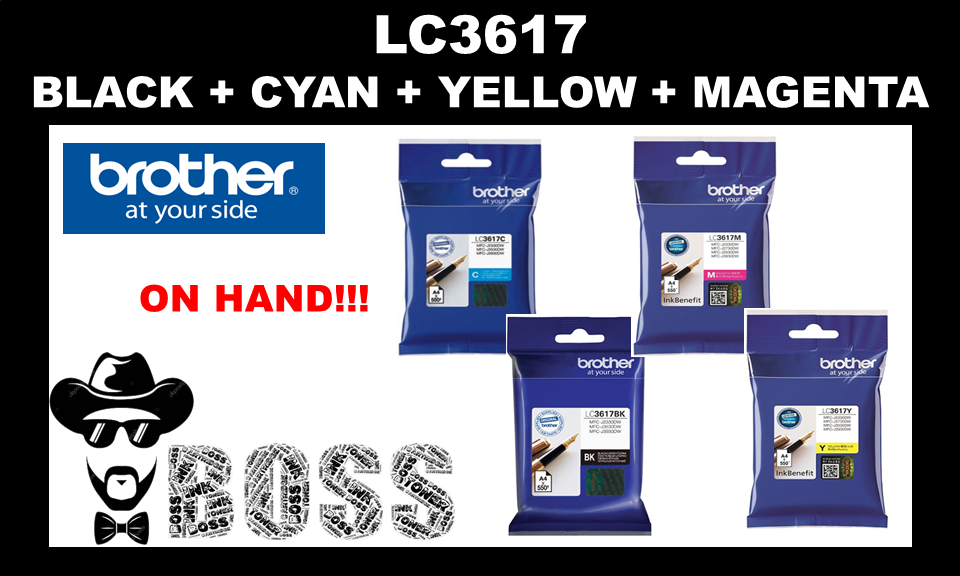 Brother LC-3617 Black + Cyan + Yellow + Magenta Original Ink Cartridge ...
