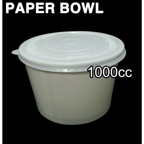 50pcs. PAPER BOWL (with Lid /cover) 1000cc 850cc 750cc 520cc 390cc ...