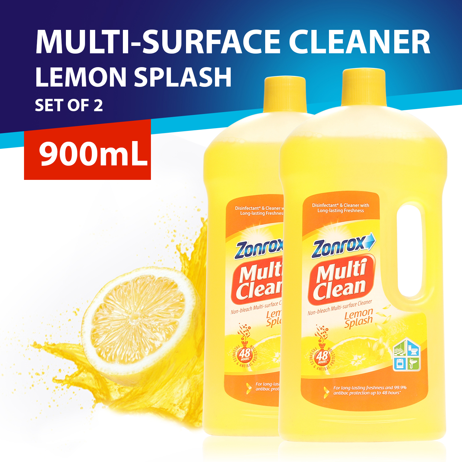Zonrox Multi Clean Lemon Splash (900 mL) Set of 2 | Lazada PH