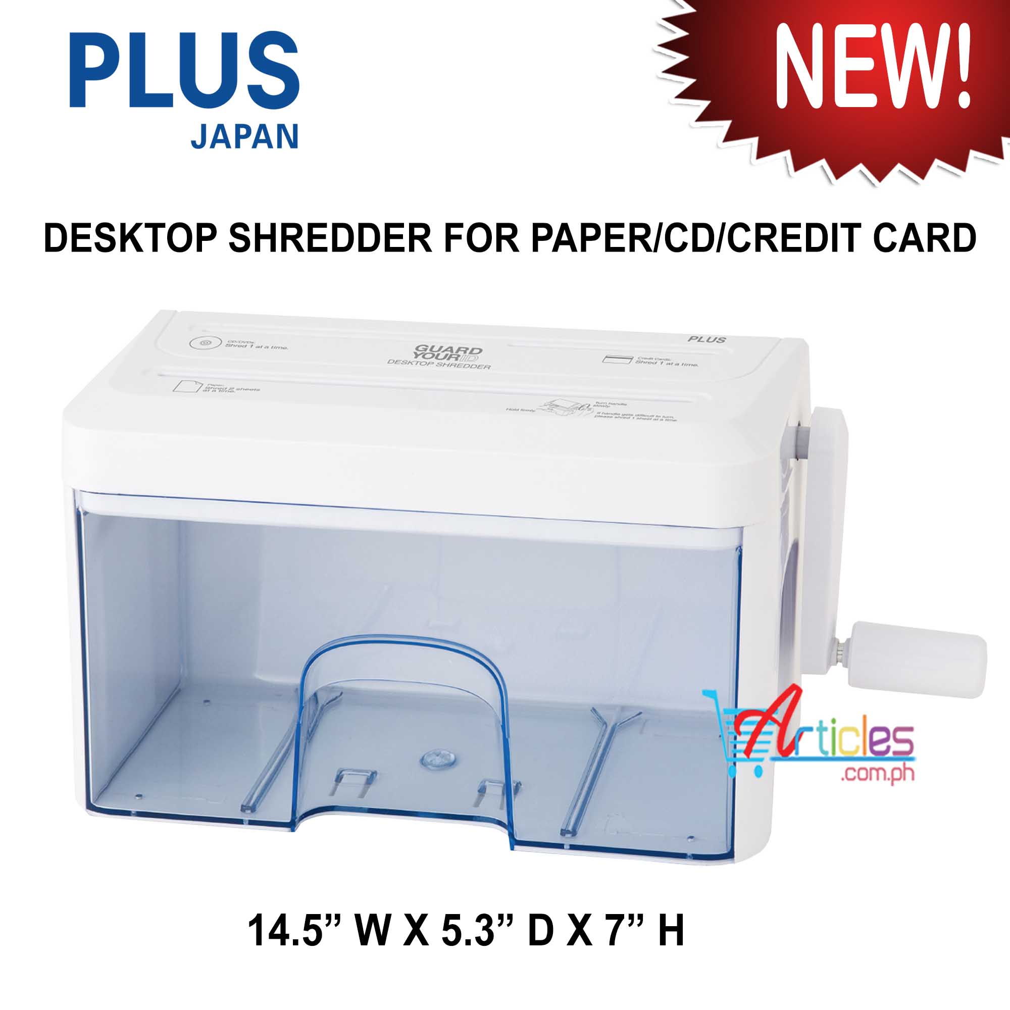 Paper Shredder Manual Paper Shreder Cross Cut For Short A4 and Long ...