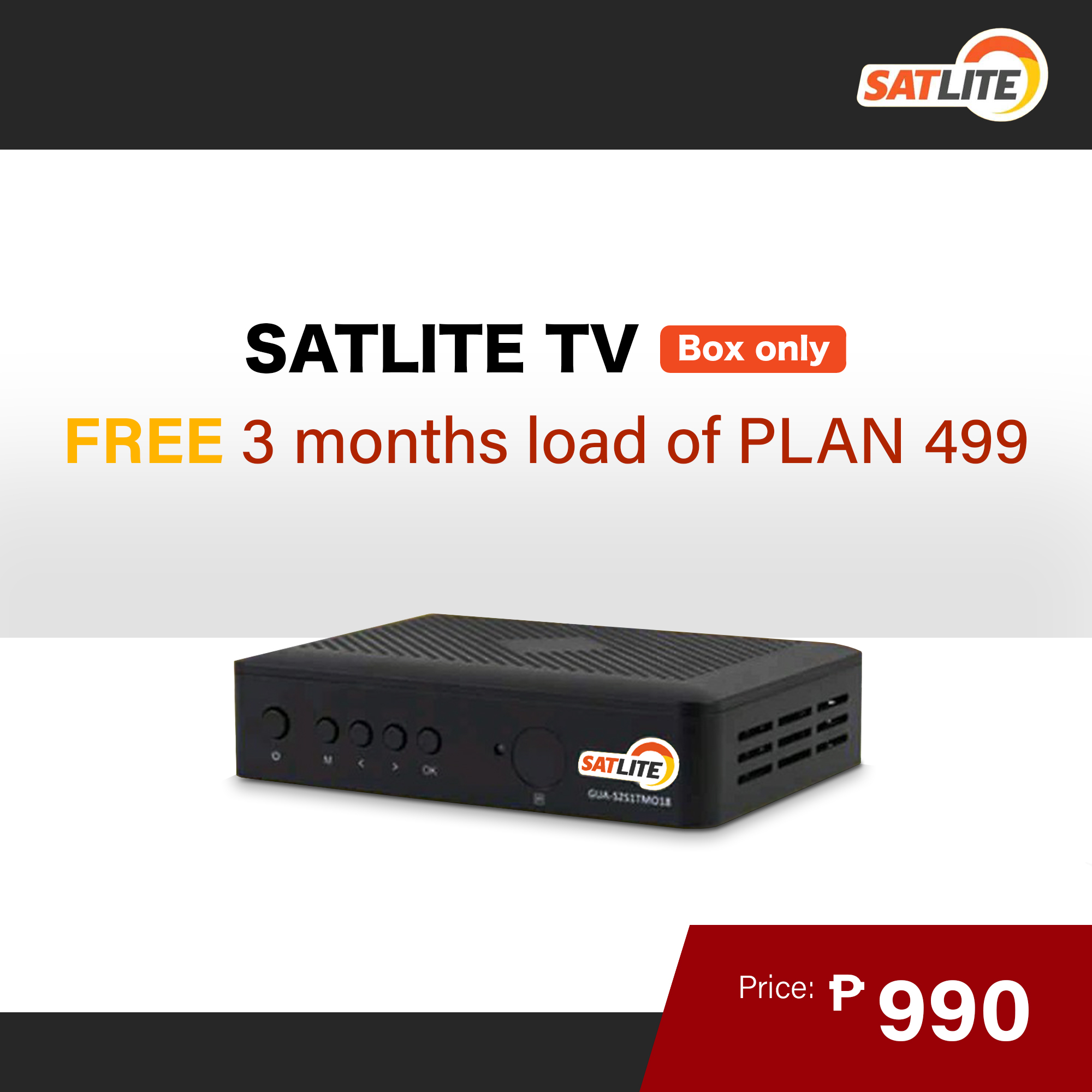 SatLite box only with FREE 3 MONTHS LOAD 499 (must have an existing ...