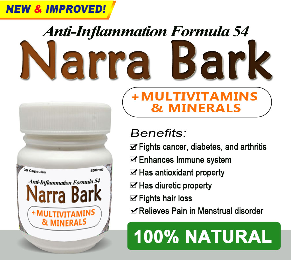 ANTI-INFLAMMATION FORMULA 54 NARRA BARK CAPSULE + Multivitamins ...