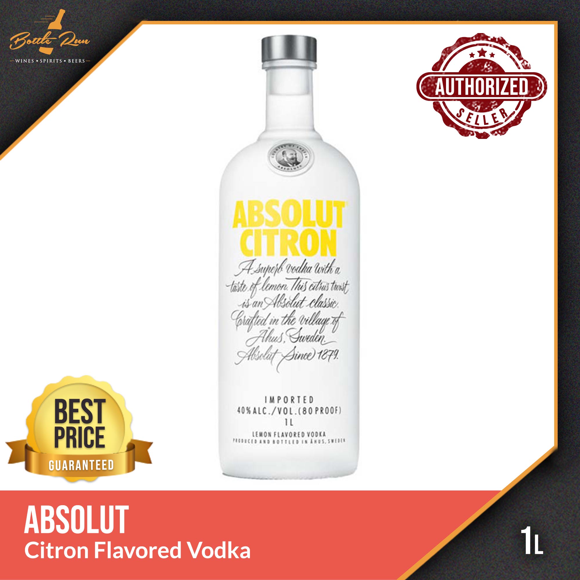 SALE Absolut Citron Flavored Vodka 1L | Lazada PH