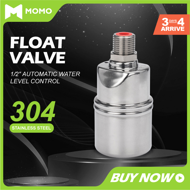 MOMO 1/2" Automatic Water Level Control Valve Auto Shut Off Ball Mini Float Valve 304 Stainless ...