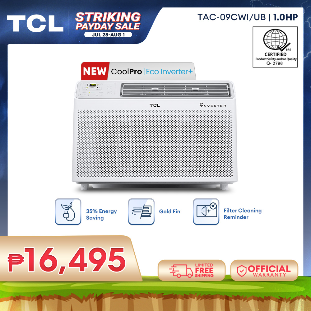 TCL 1.0HP Eco Inverter Window-Type Air Conditioner - TAC-09CWI/UB Aircon | Lazada PH