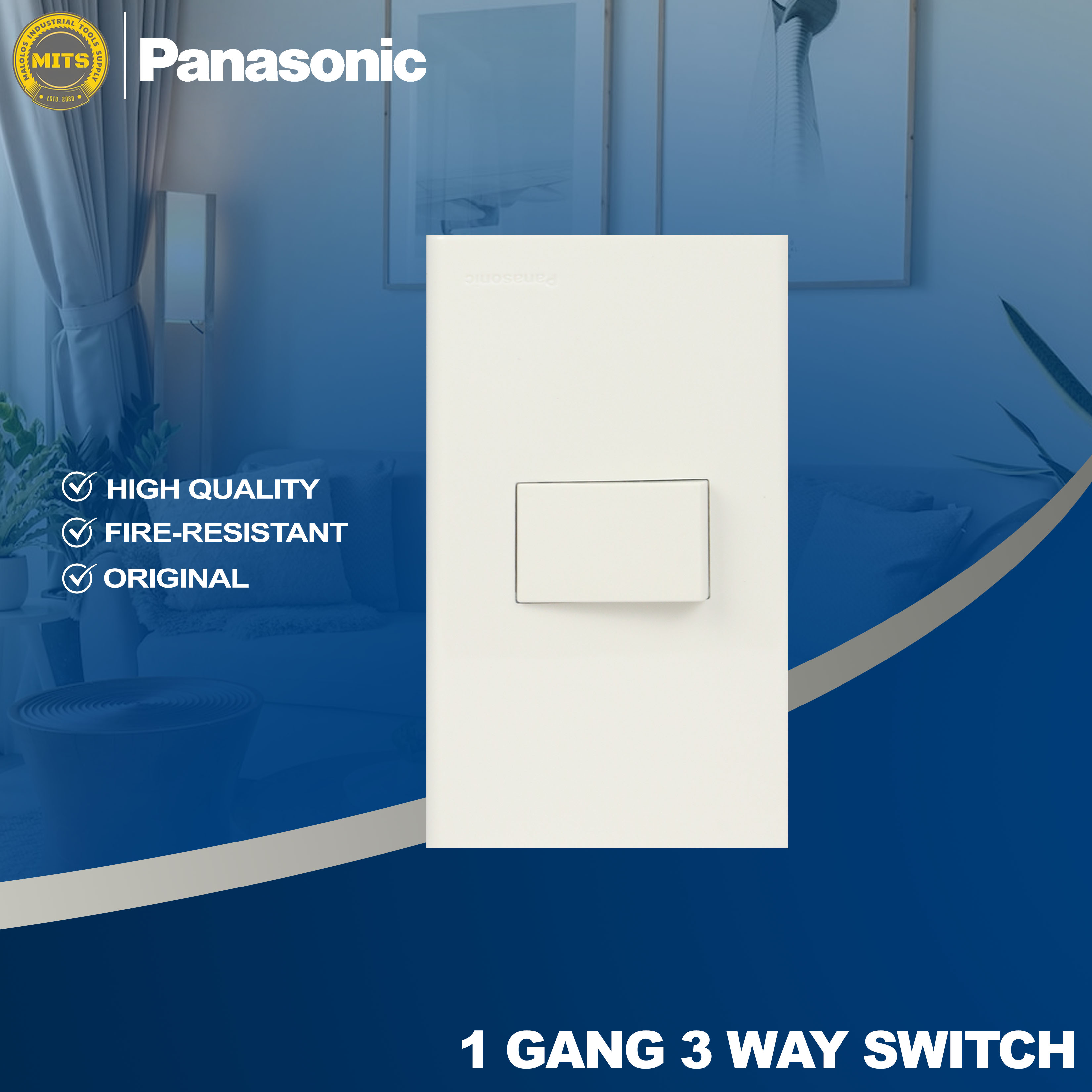 Original Panasonic 1-Way and 3-Way Switches Set Wide Series | Lazada PH