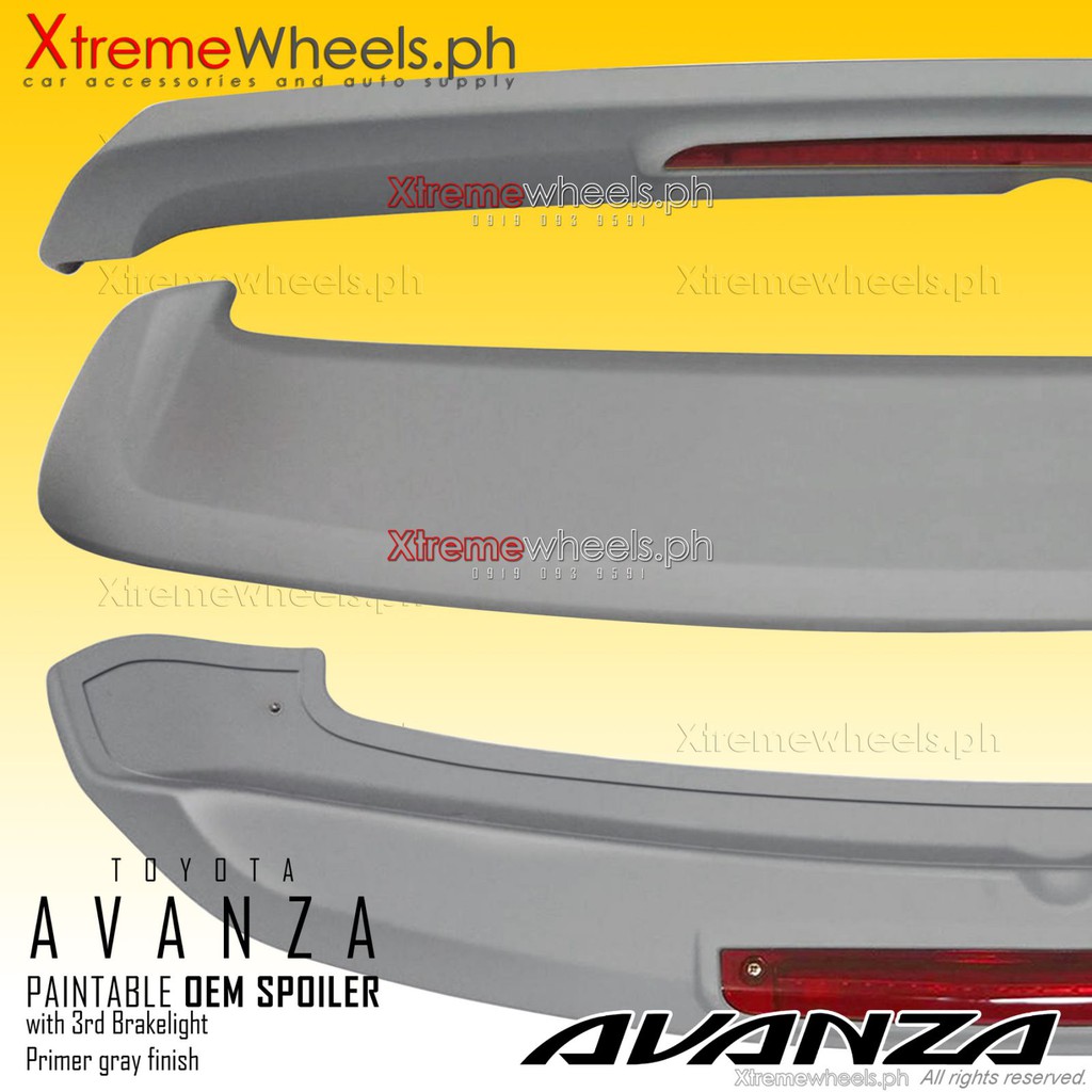 Toyota Avanza 2012-2021 Thailand Made Rear Spoiler With 3rd Break Light ...