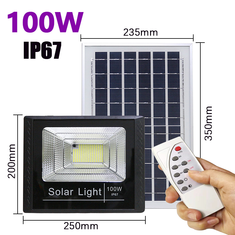 Solar light 100W Solar flood light outdoor waterproof garden Spot LED ...