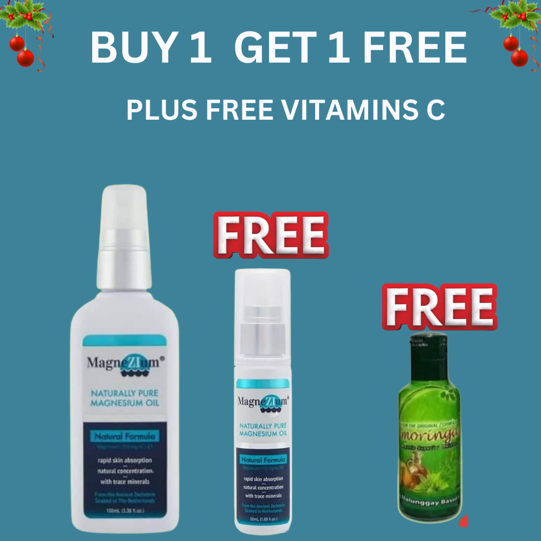 MAGNEZIUM OIL SPRAY BUY 1 GET 1 FREE + MORINGA LINIMENT | Lazada PH
