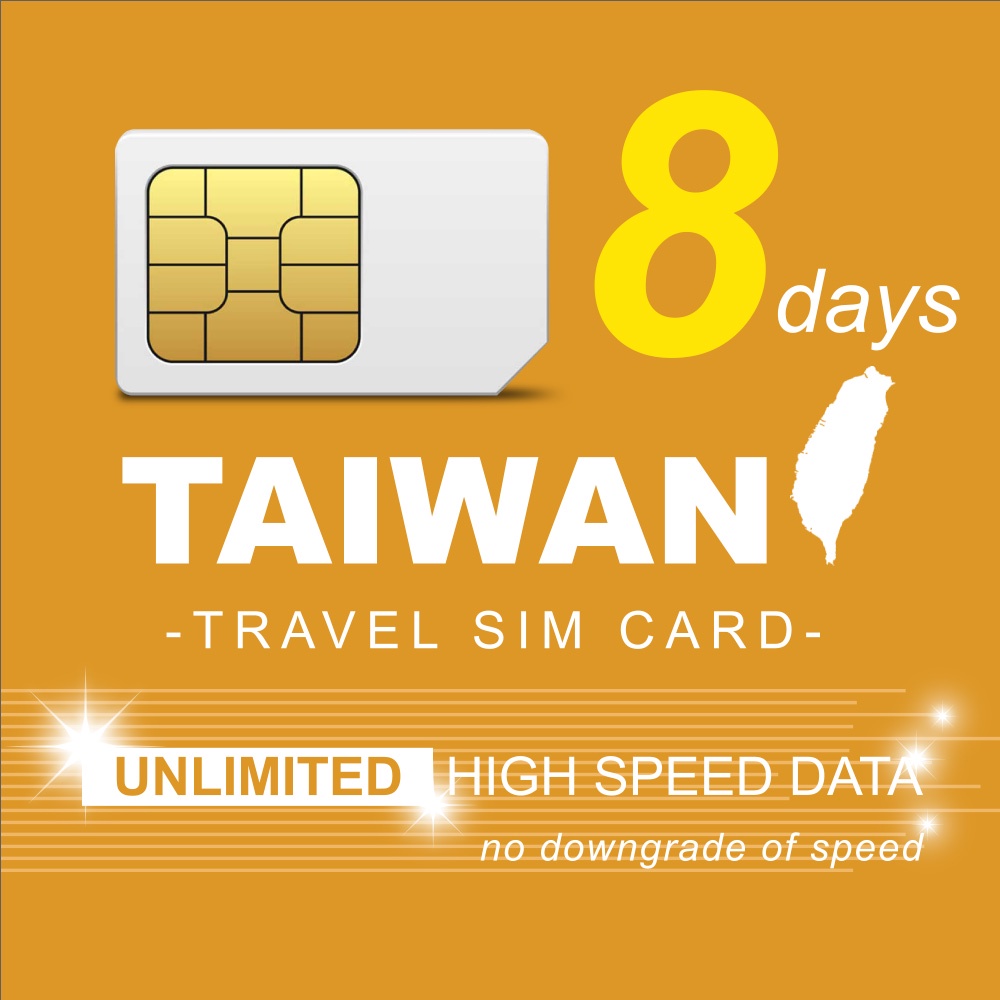 TAIWAN Travel Sim Card 8 Days【UNLIMITED/day】 | Lazada PH