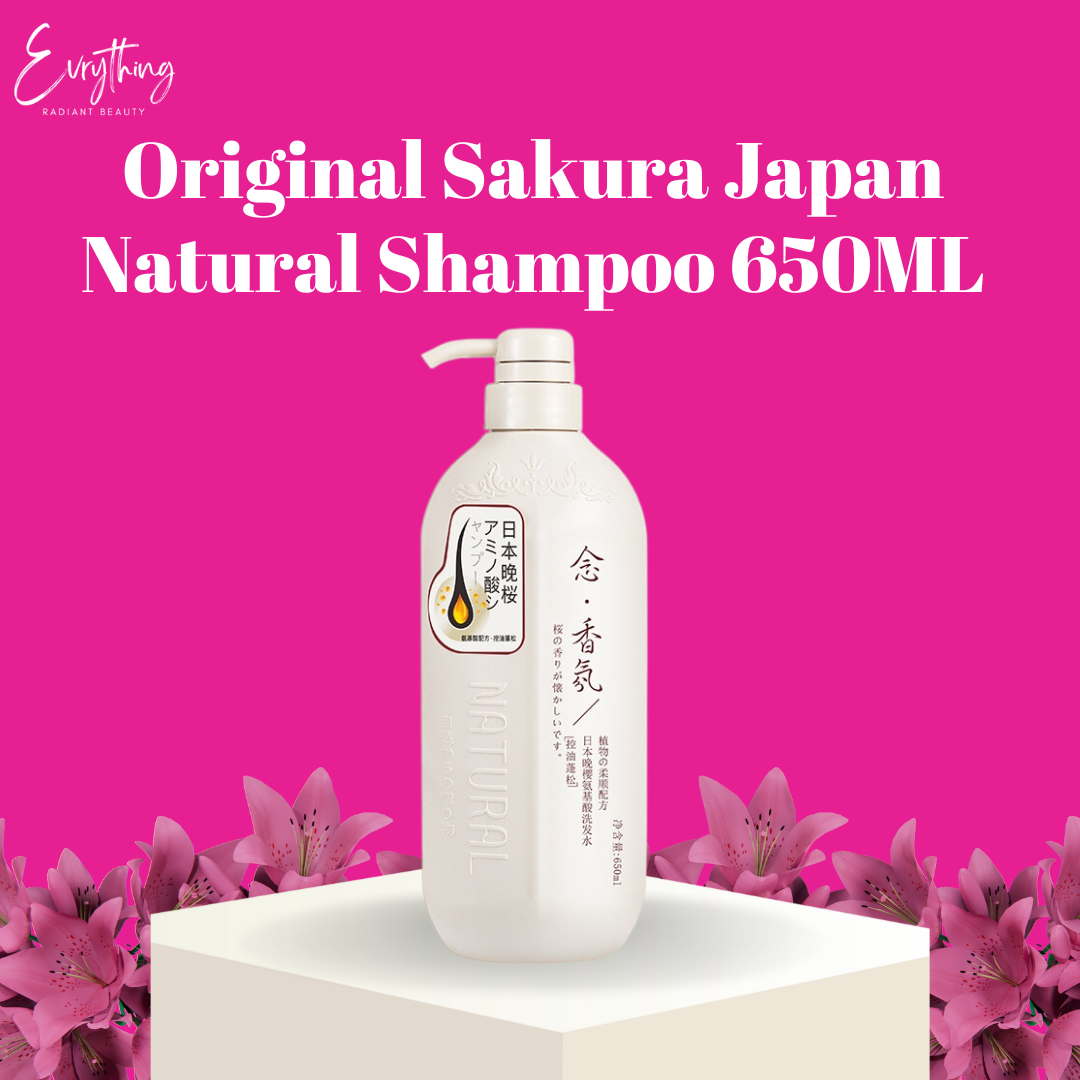 Original Sakura Japan Natural Shampoo & Conditioner 650ml 350ml - Body ...