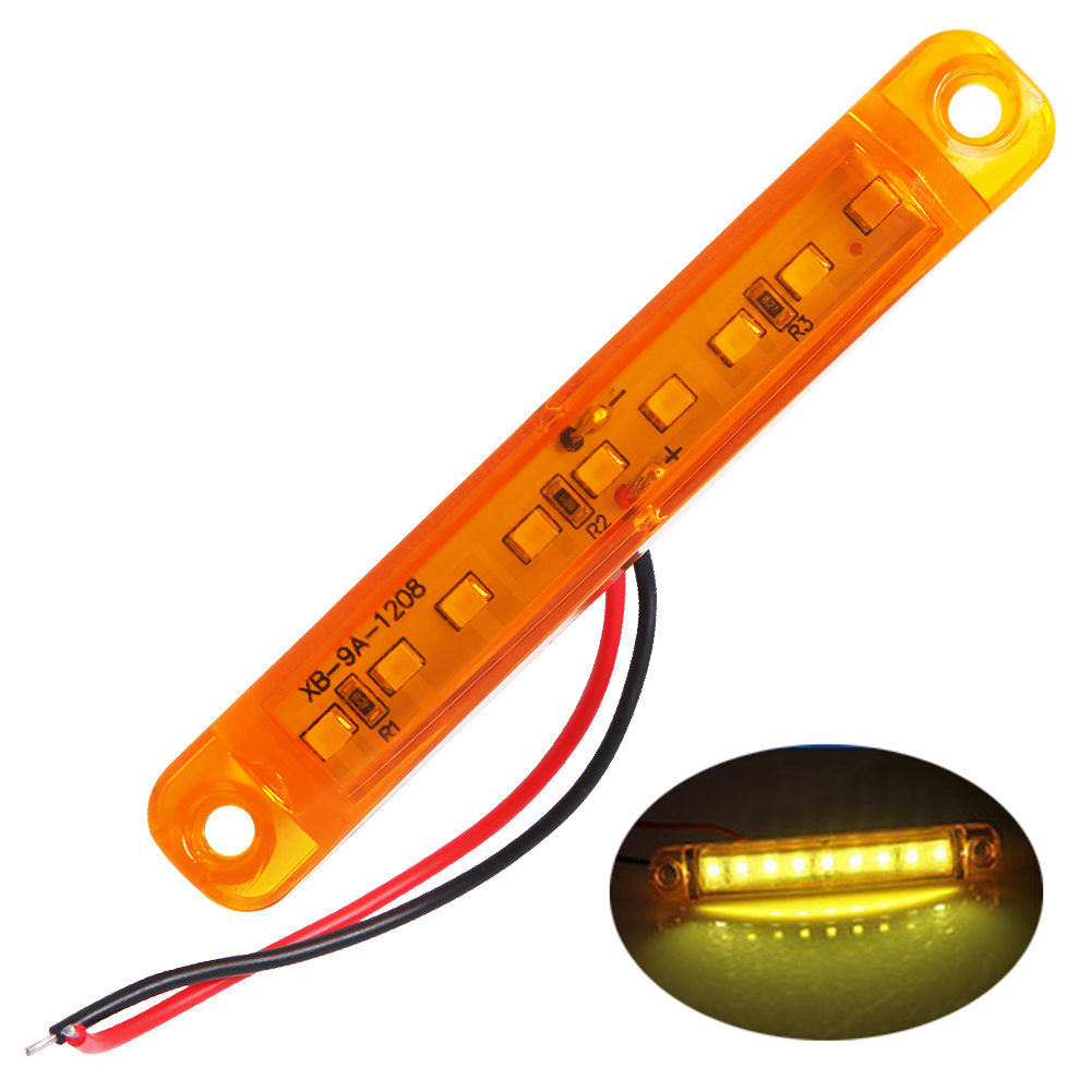 24V 9LED Truck Side Light Marker Indicator Turn Signal Lampt For Car ...