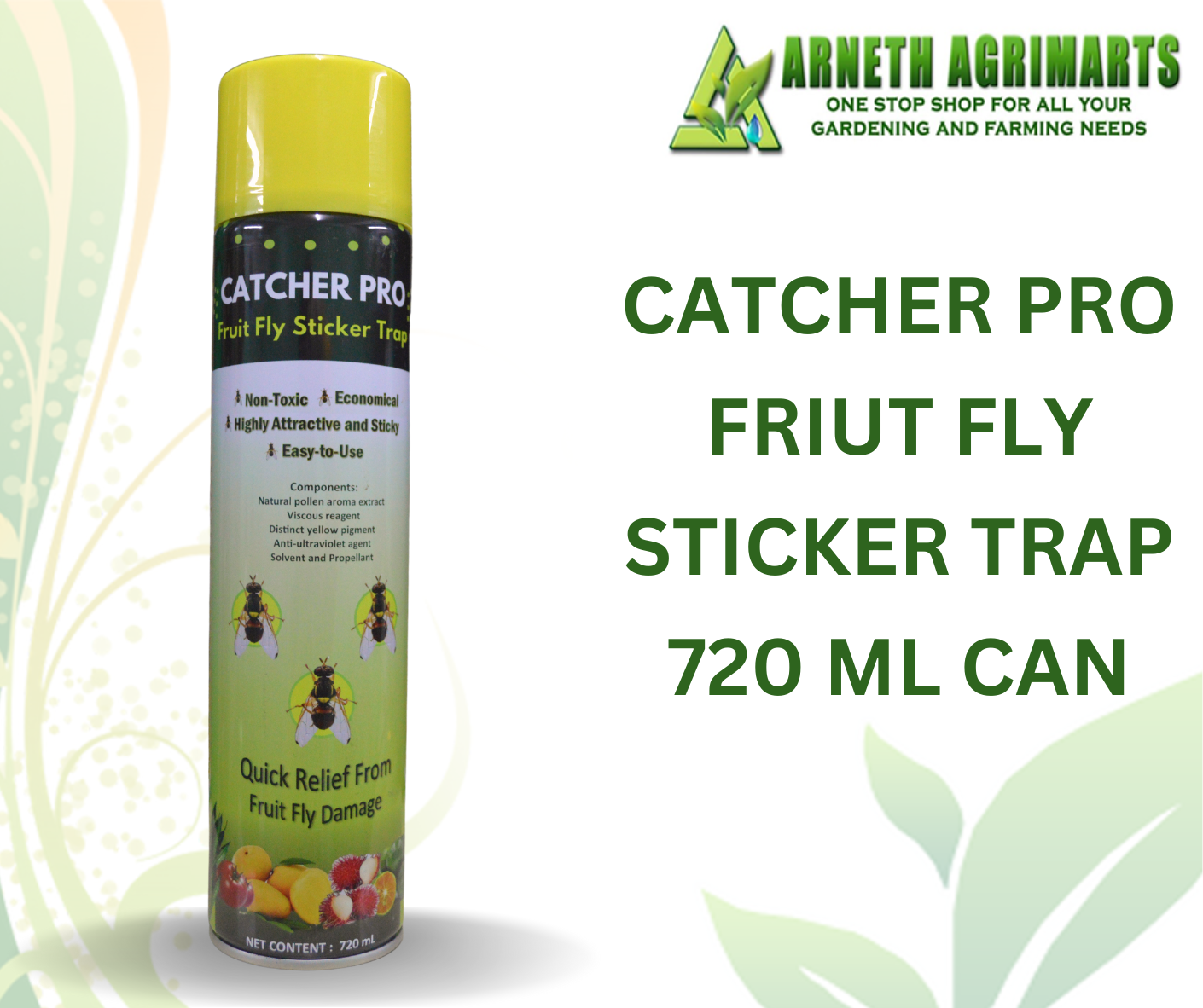 SUPERNET DIKIT HANEP 1 CAN fruitfly attractant with sticker insect trap ...